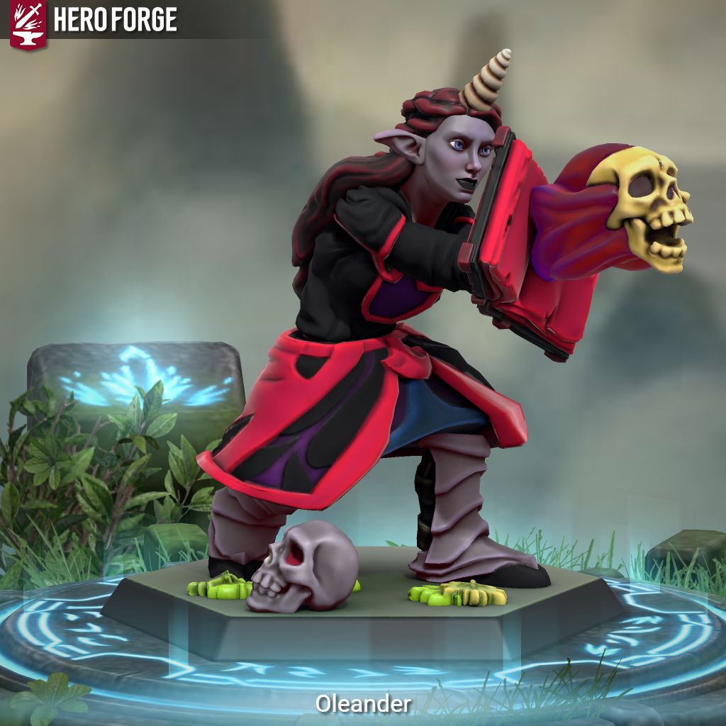Oleander in DnD as a Warlock Elf [Made with Hero Forge] | Scrolller