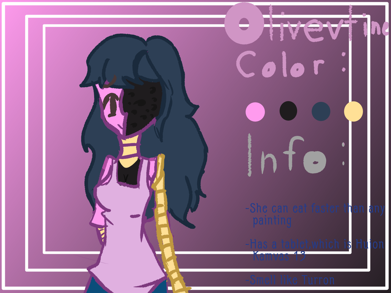 OLIVETINE reference sheet (Feel free to use this!) | Scrolller