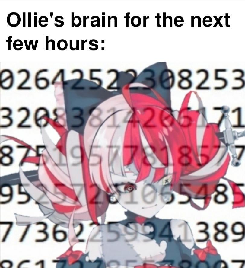 Ollie just went full Kureiji and counted the numbers of pi | Scrolller