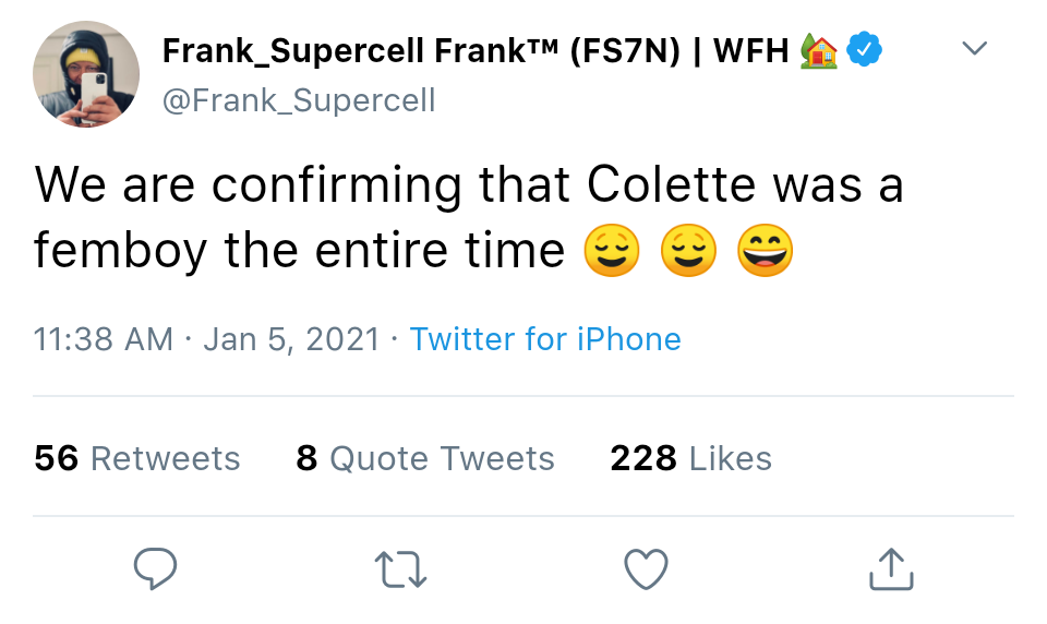 OMG COLETTE CONFIRMED FEMBOY 🤤🤤 | Scrolller