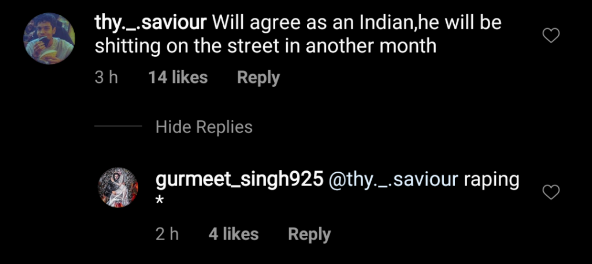 On a Instagram meme where a white guy is stereotyping and ridiculing Indian accent | Scrolller
