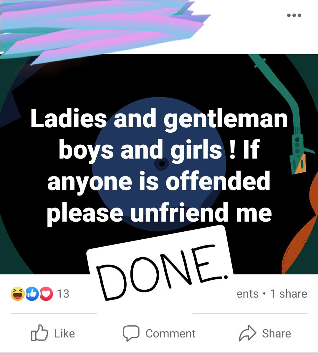 On behalf of my nonbinary pals. The easiest decision I've ever made. (If you know the back story ...