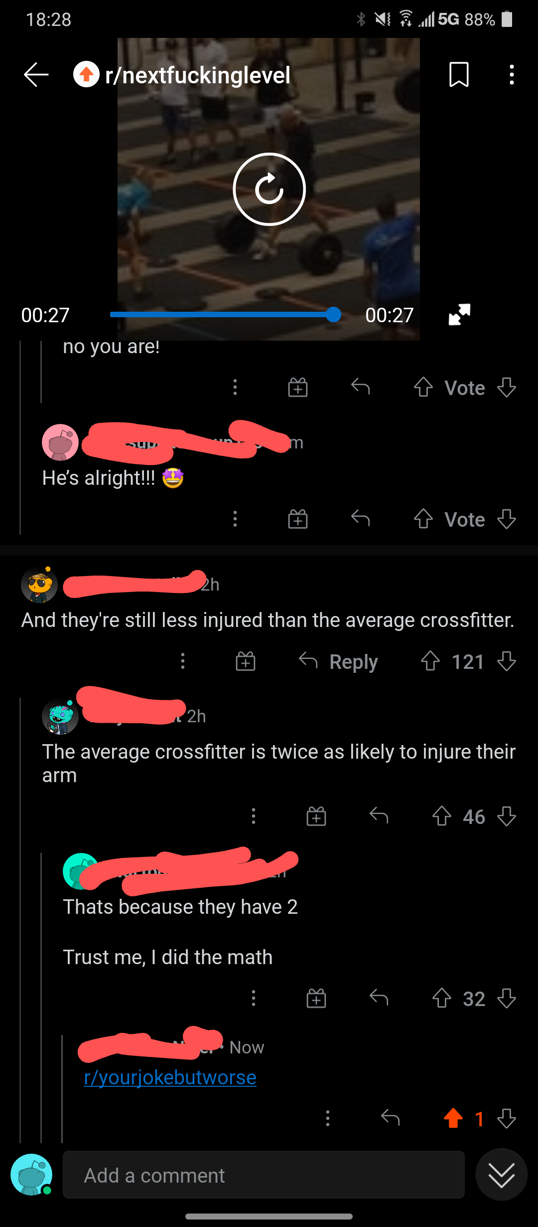 One armed man lifts 225 pounds | Scrolller