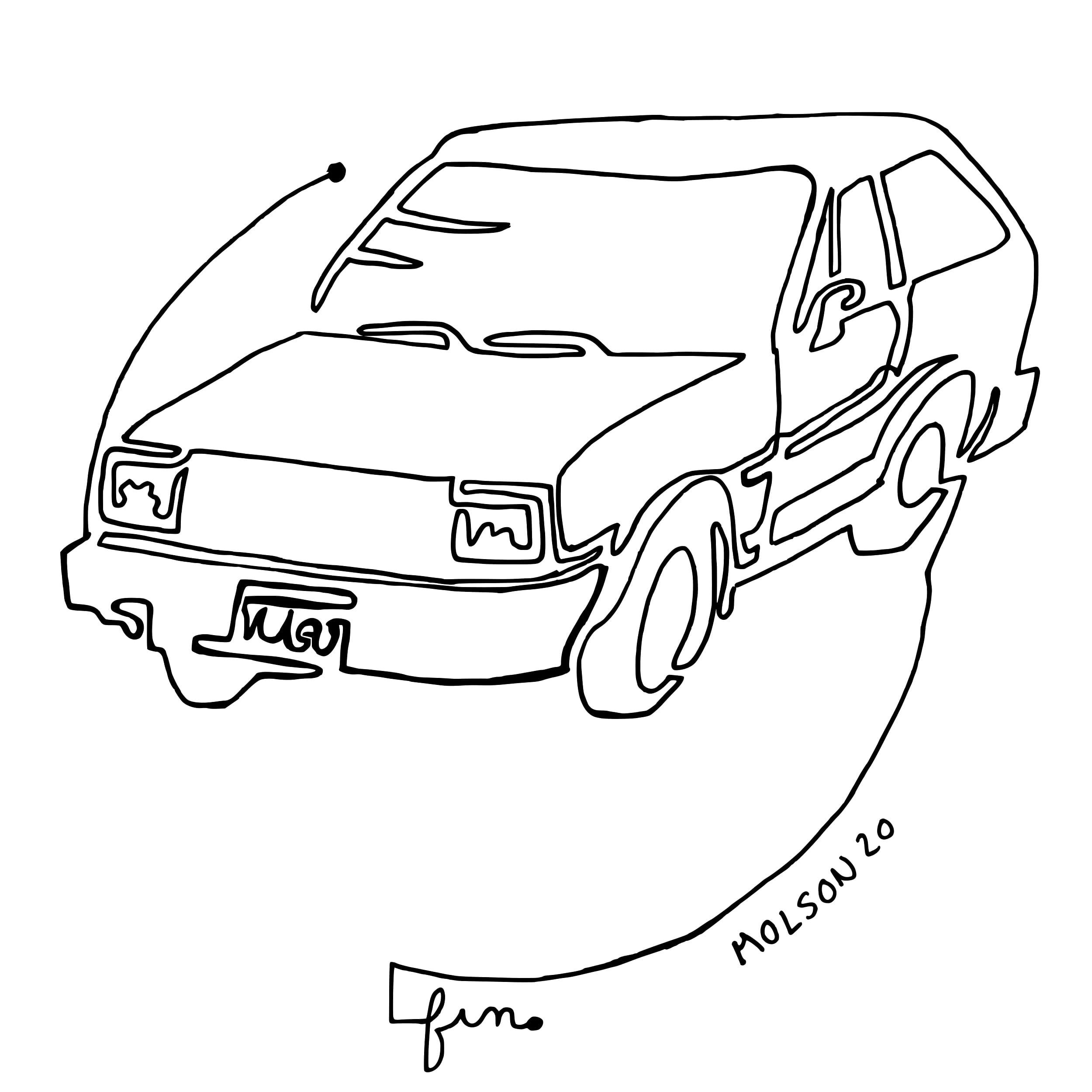 One line drawing - Yugo | Scrolller