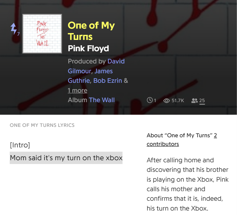 One of My Turns - Pink Floyd | Scrolller