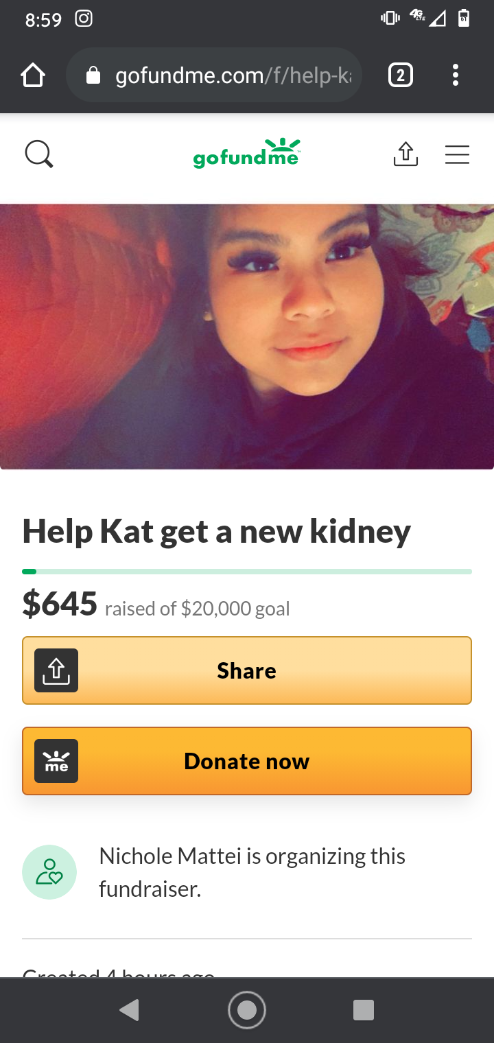 One of our own. Please share or donate anything you can, even a dollar helps in the right ...