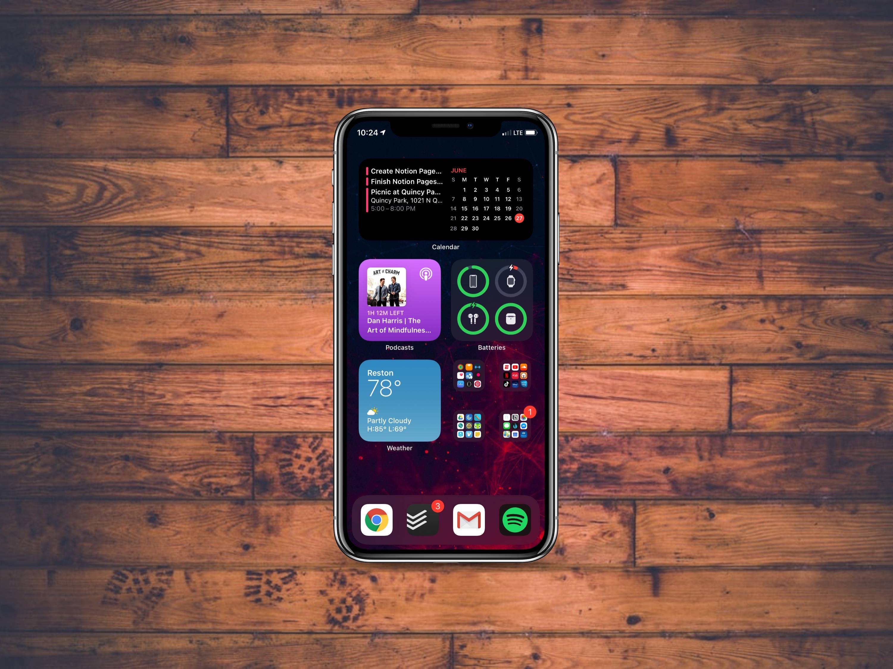 One-Page Simple iOS 14 Setup | Scrolller