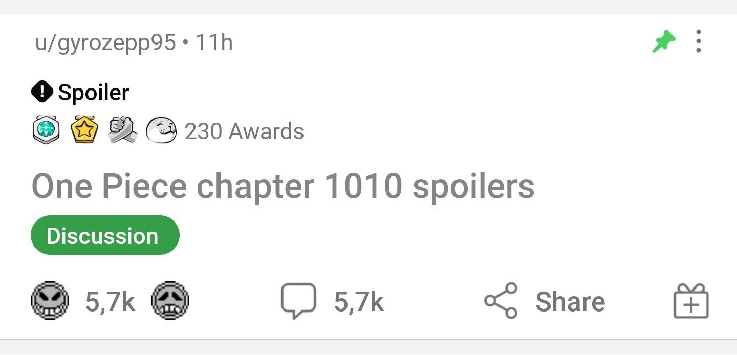 One piece manga is about to reach 10 chapters | Scrolller