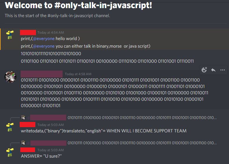 Only Talk In Javascript Guys 👿 Scrolller