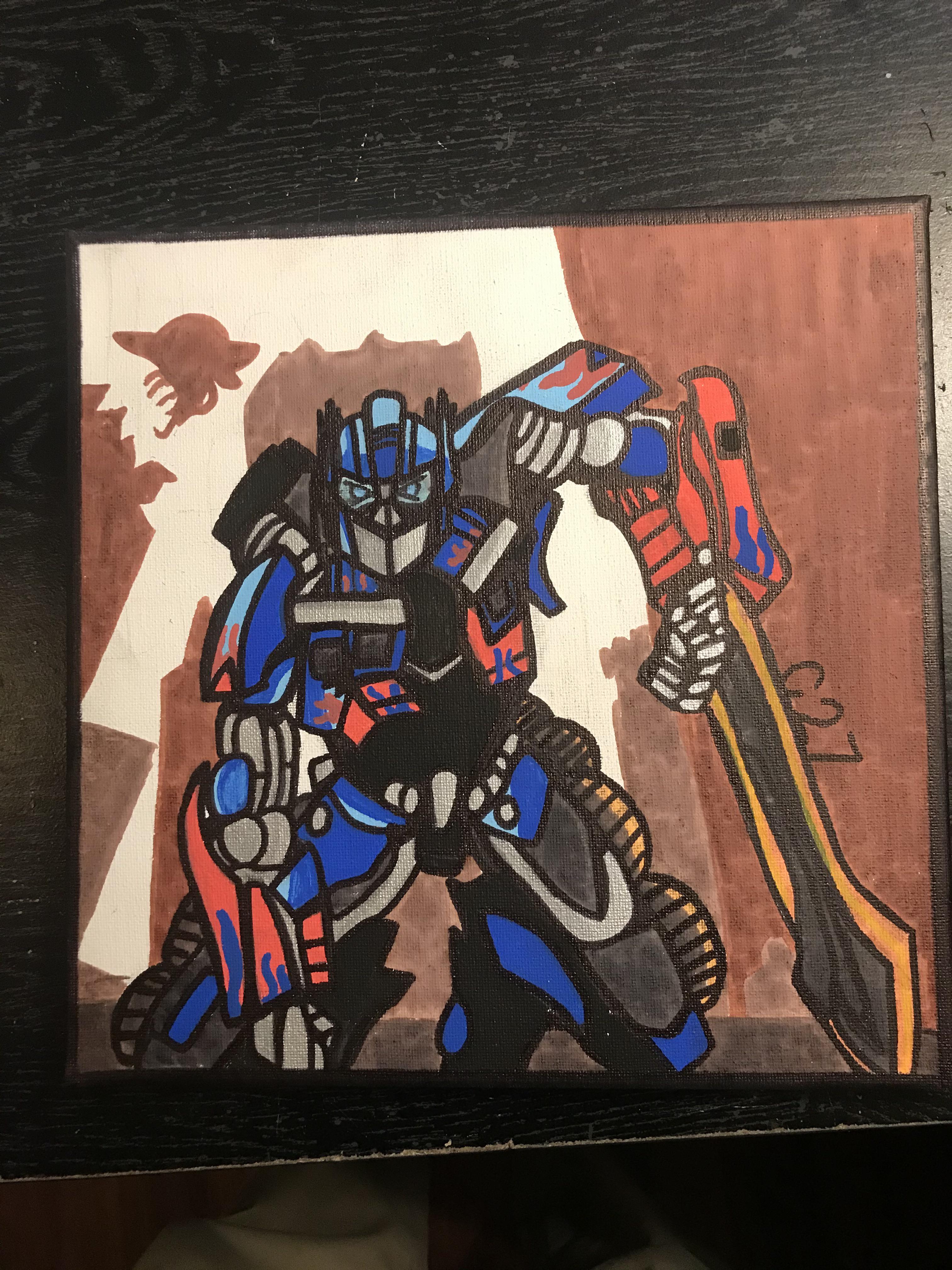 Optimus Prime canvas (DotM) | Scrolller