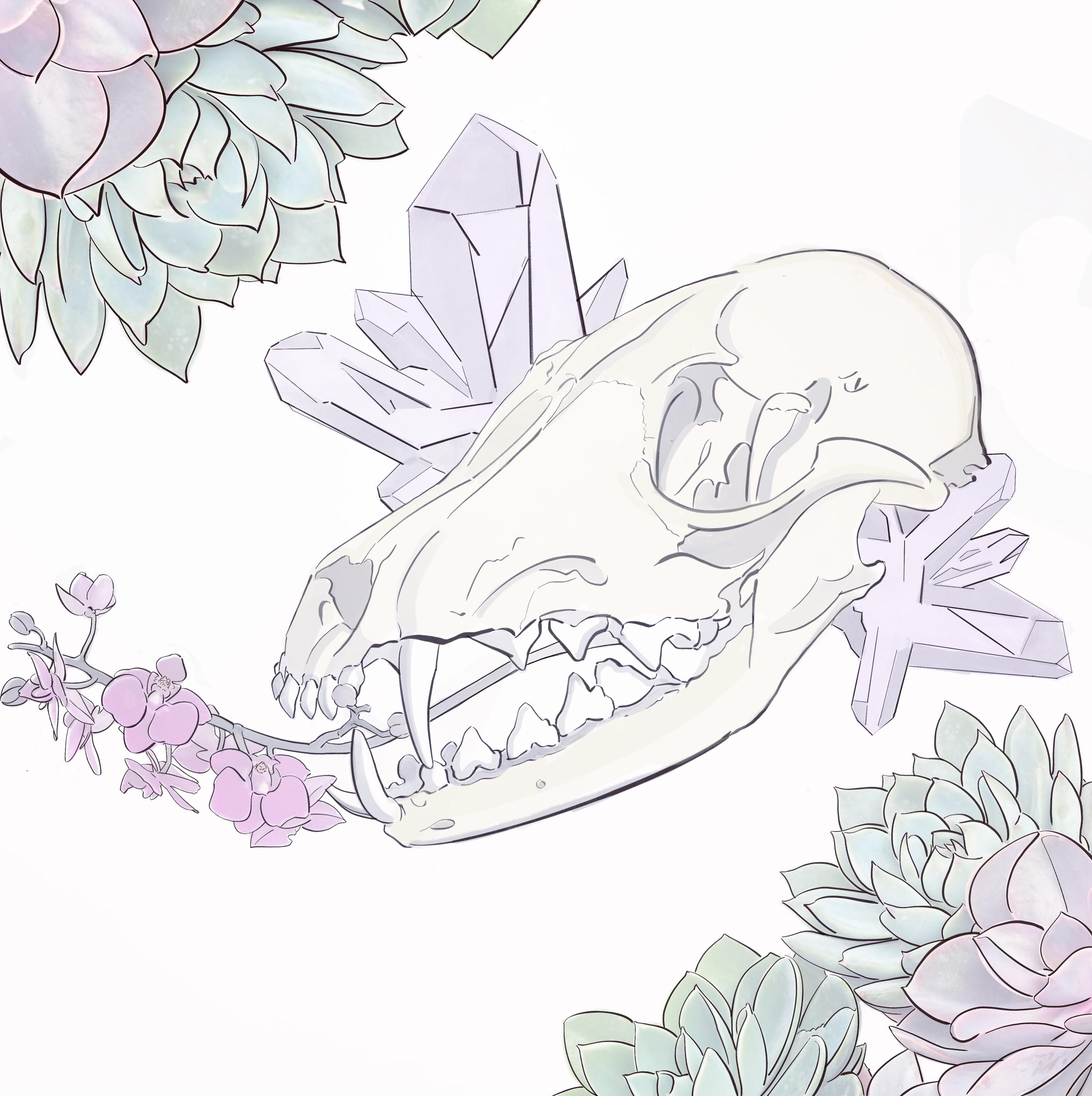 Orchid Skull, Me, Procreate, 2021 | Scrolller