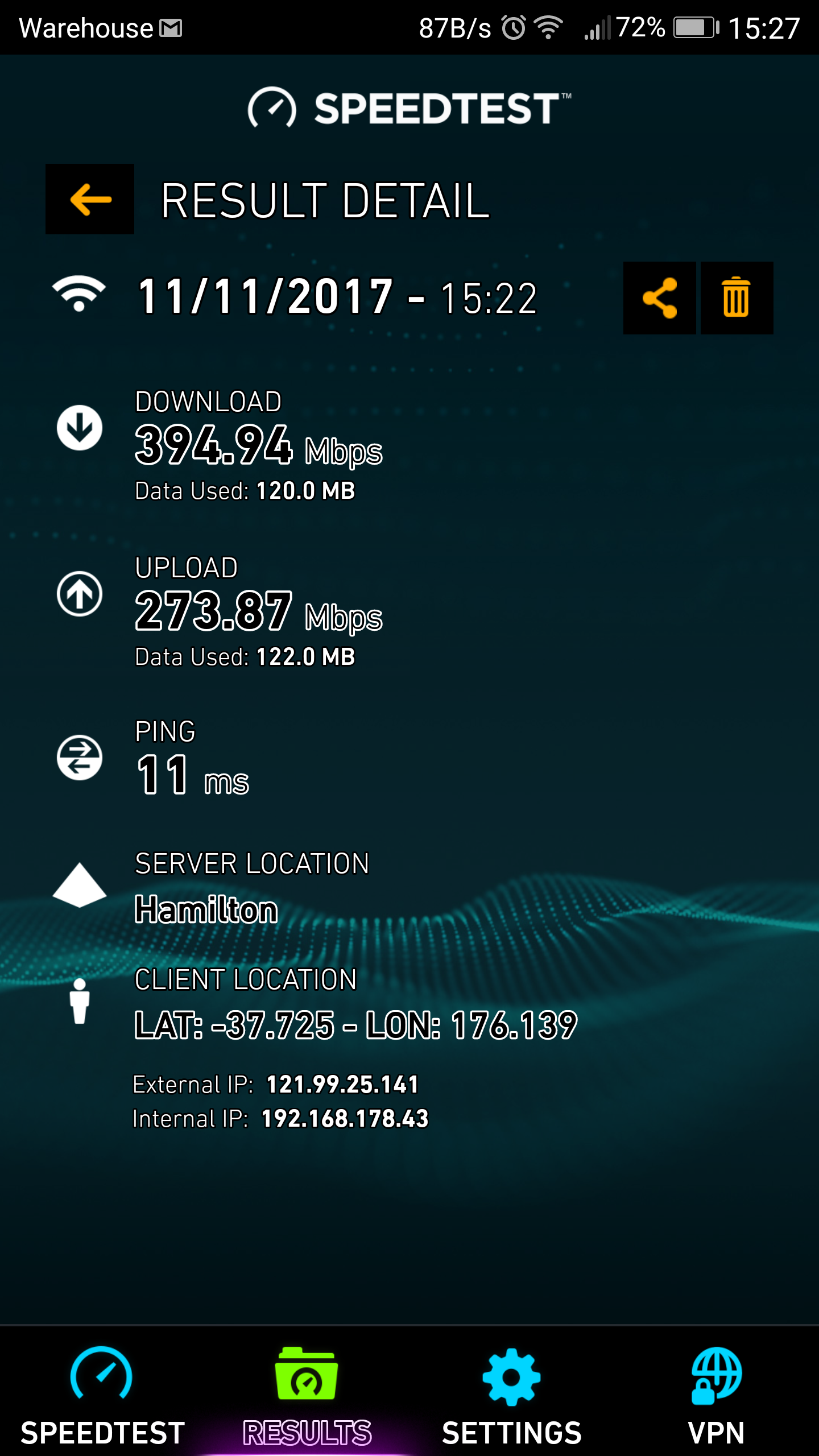Orcon 1000/500 plan over 5ghz wifi | Scrolller
