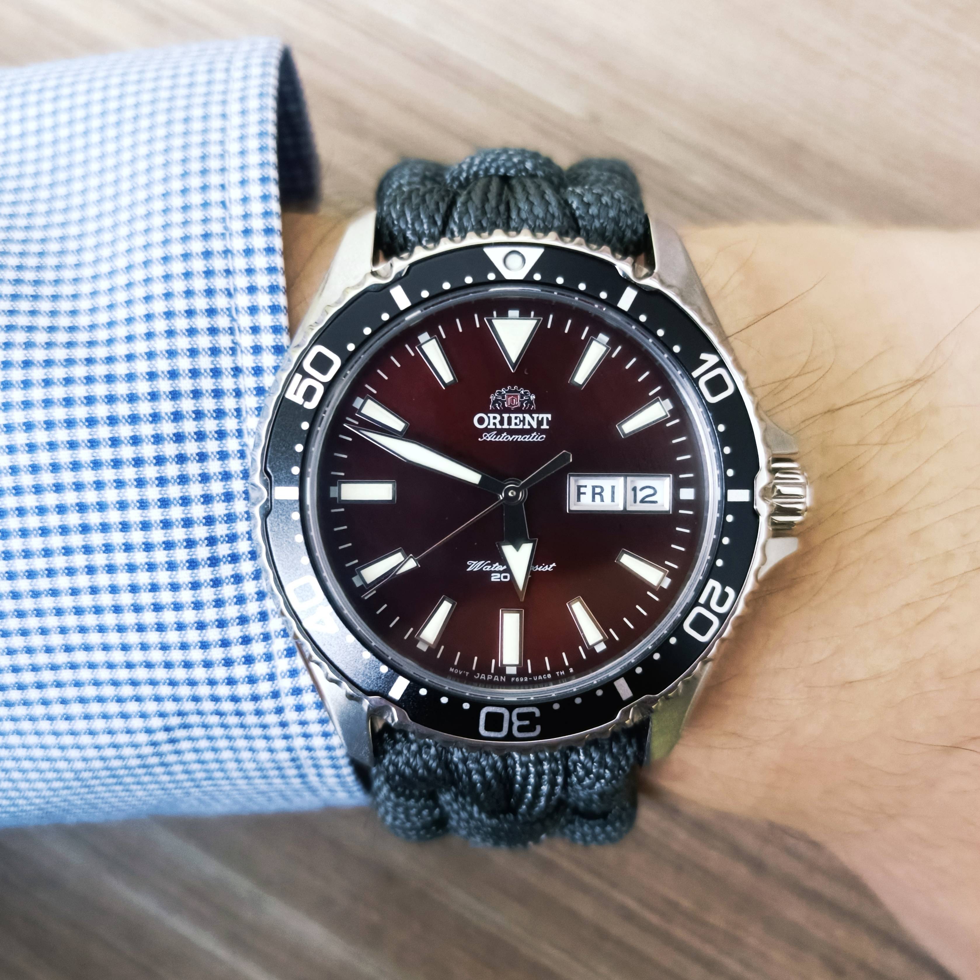[Orient Kamasu] With charcoal paracord strap | Scrolller