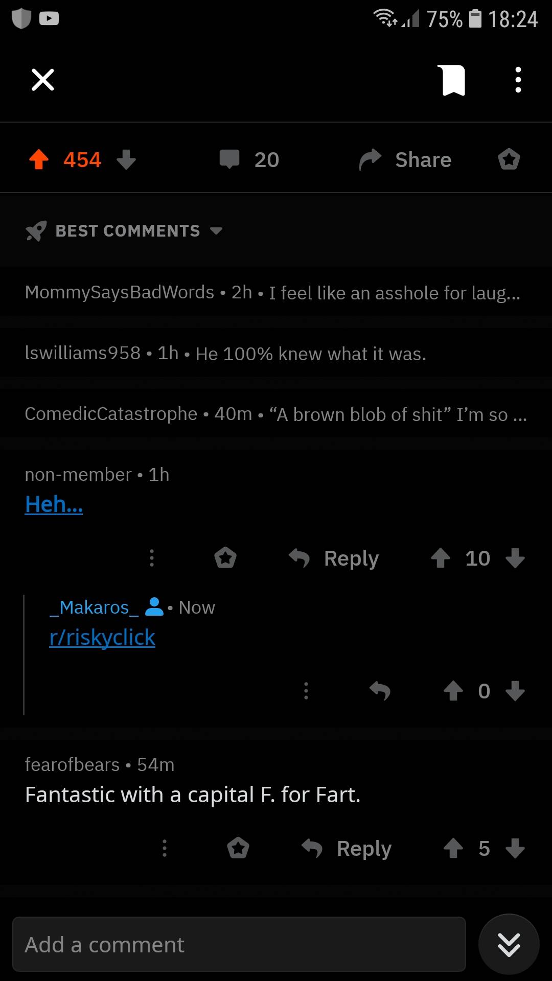 Original post was about a girl having diarrhea | Scrolller