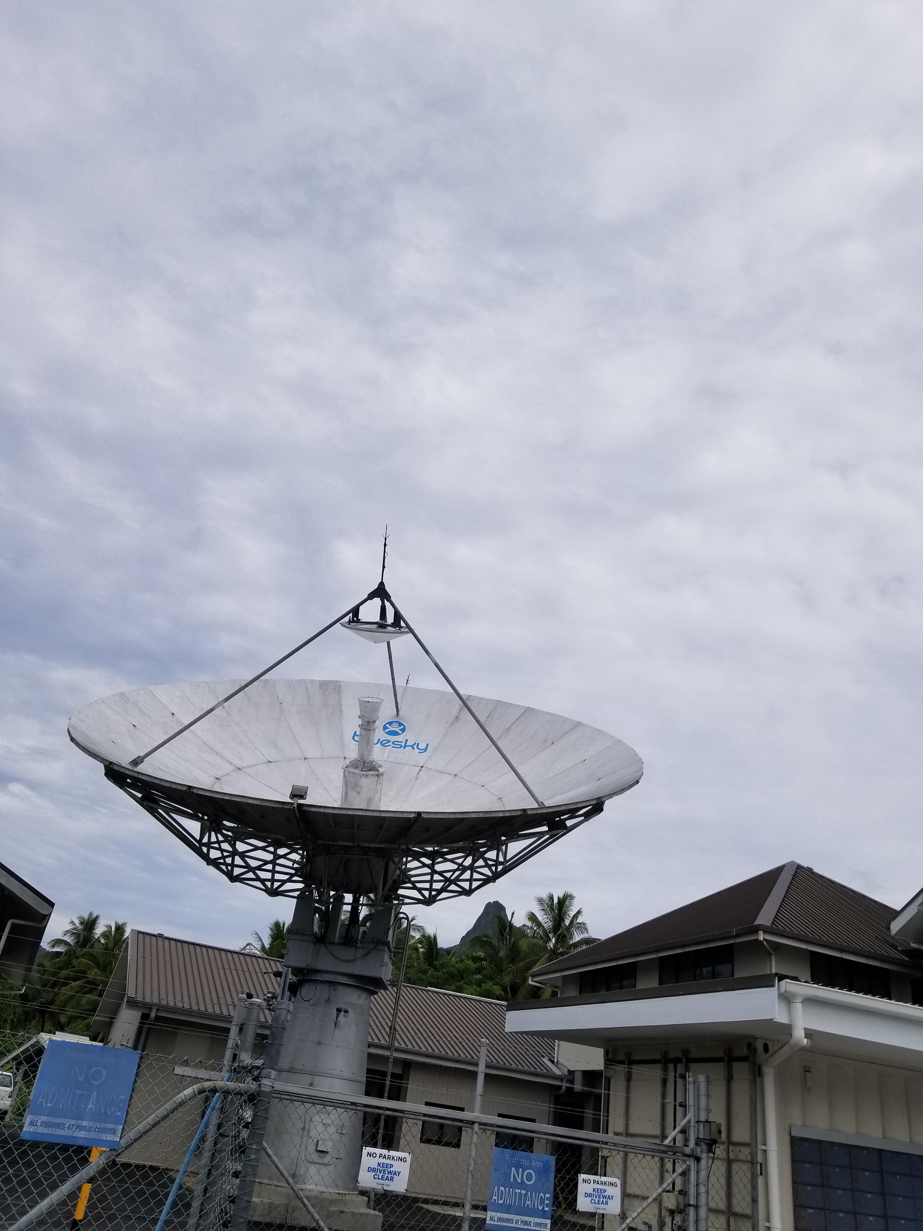 Our connection to the world. Pointing at the O3b satellite. | Scrolller