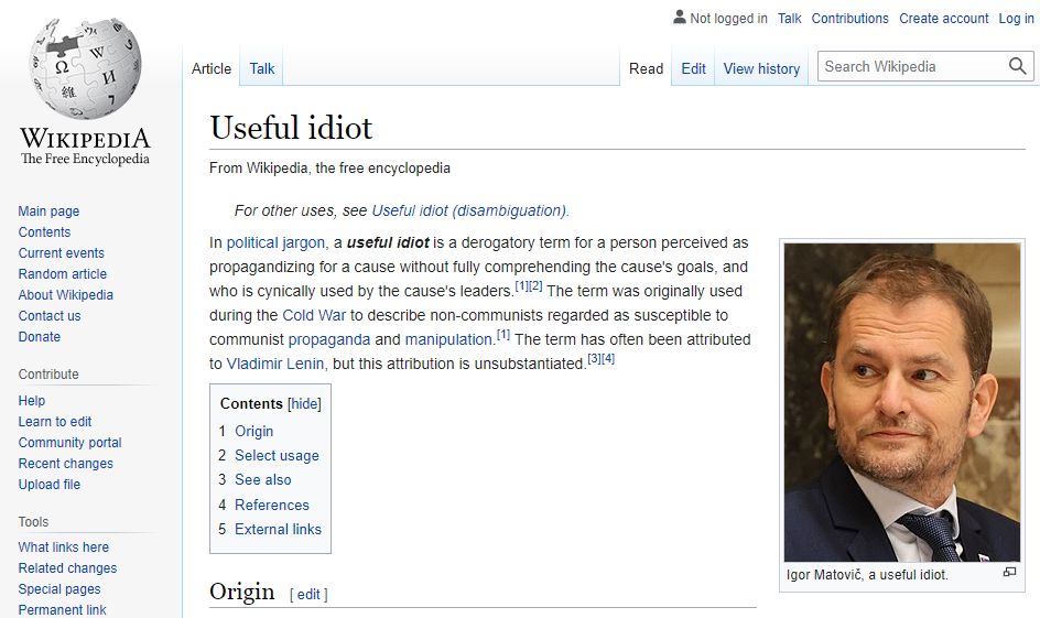 Our useful idiot Igor | Scrolller