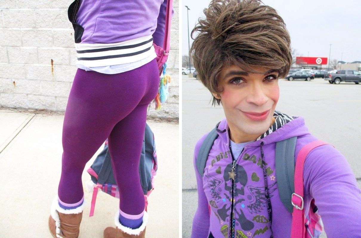 Out and about shopping in these new fuzzy boots my mom bought me. So comfy! | Scrolller