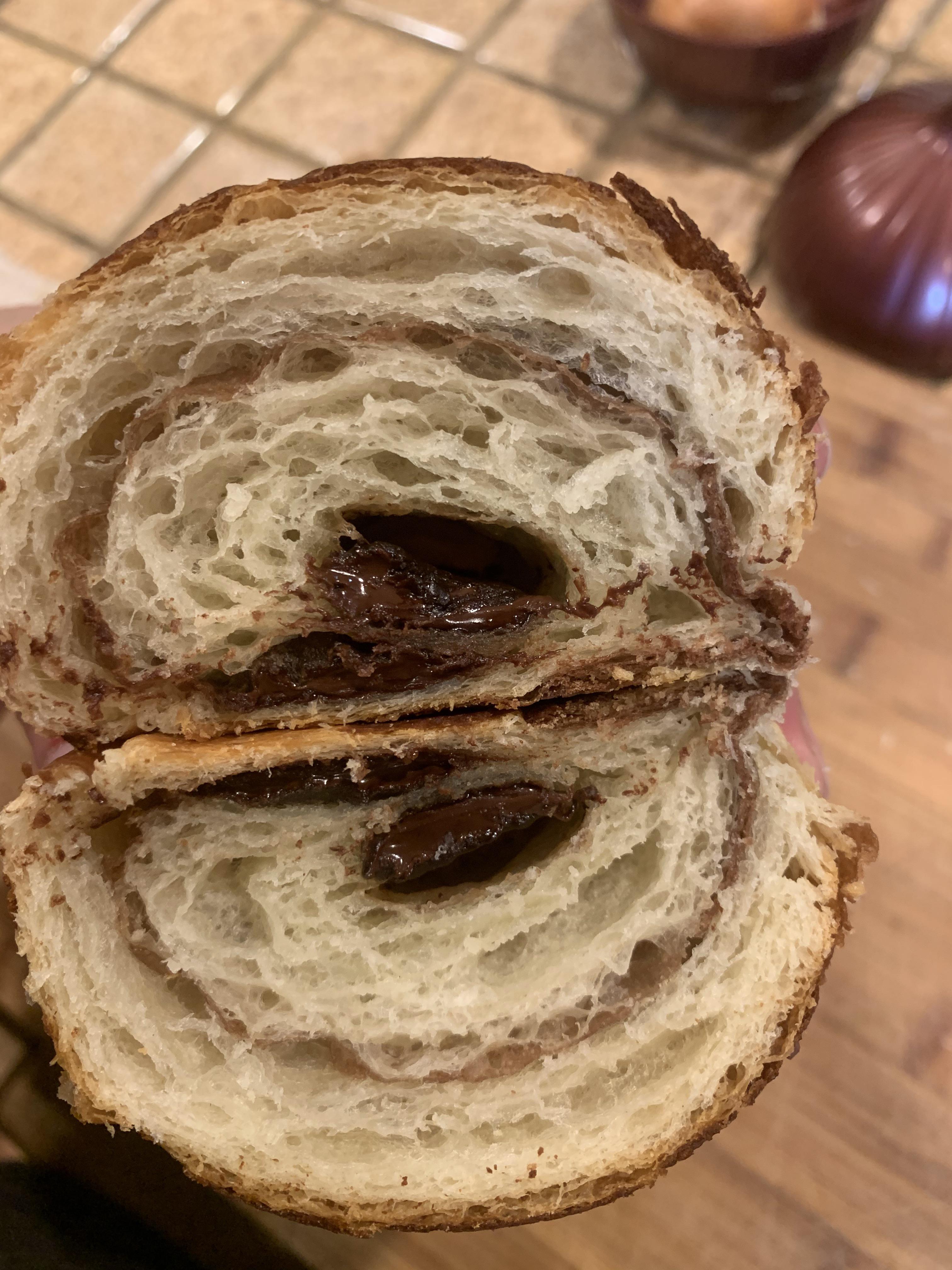 Pain au CHOCOLAT cross section | Scrolller
