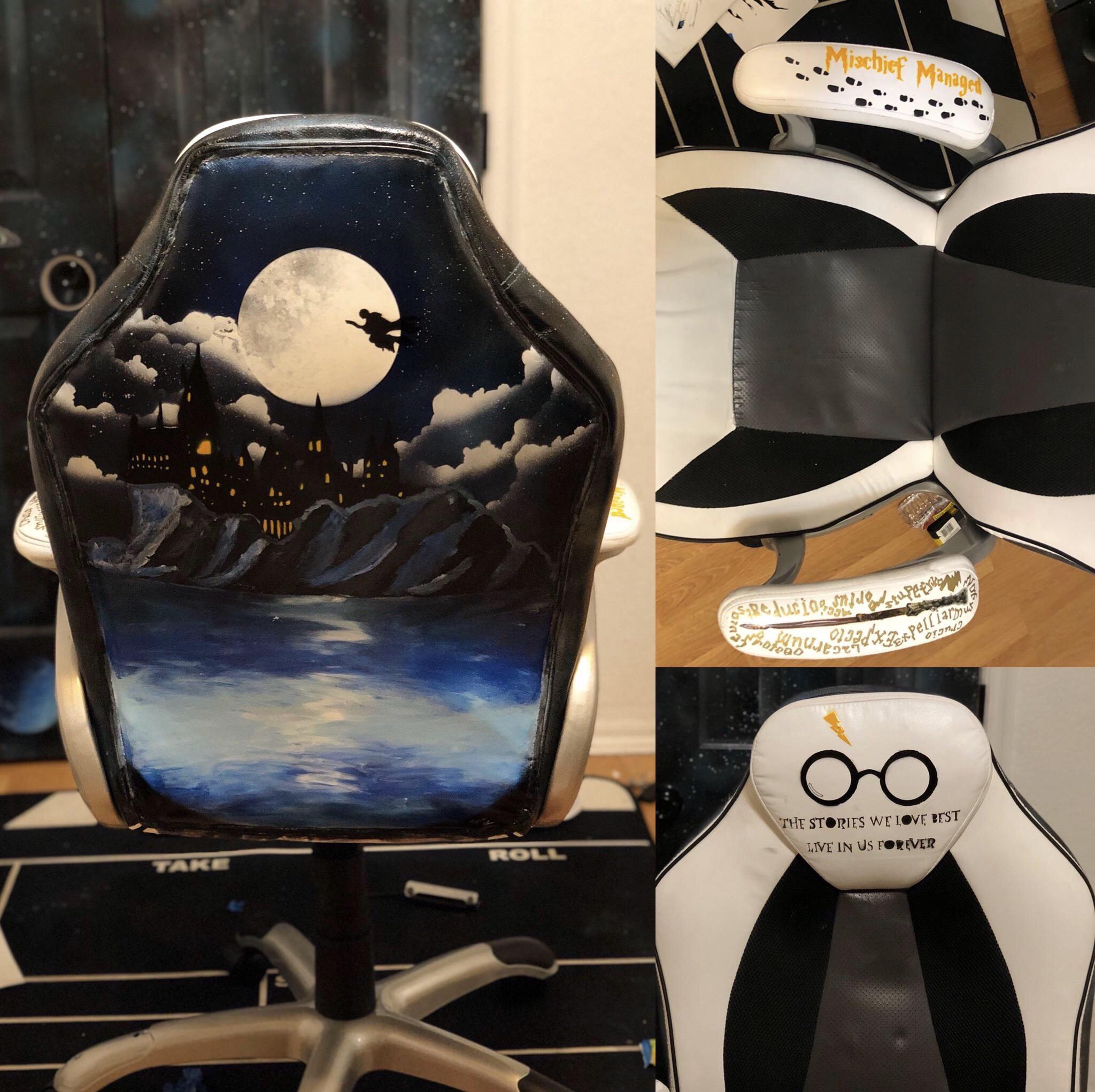 Painted a friend’s gaming chair | Scrolller