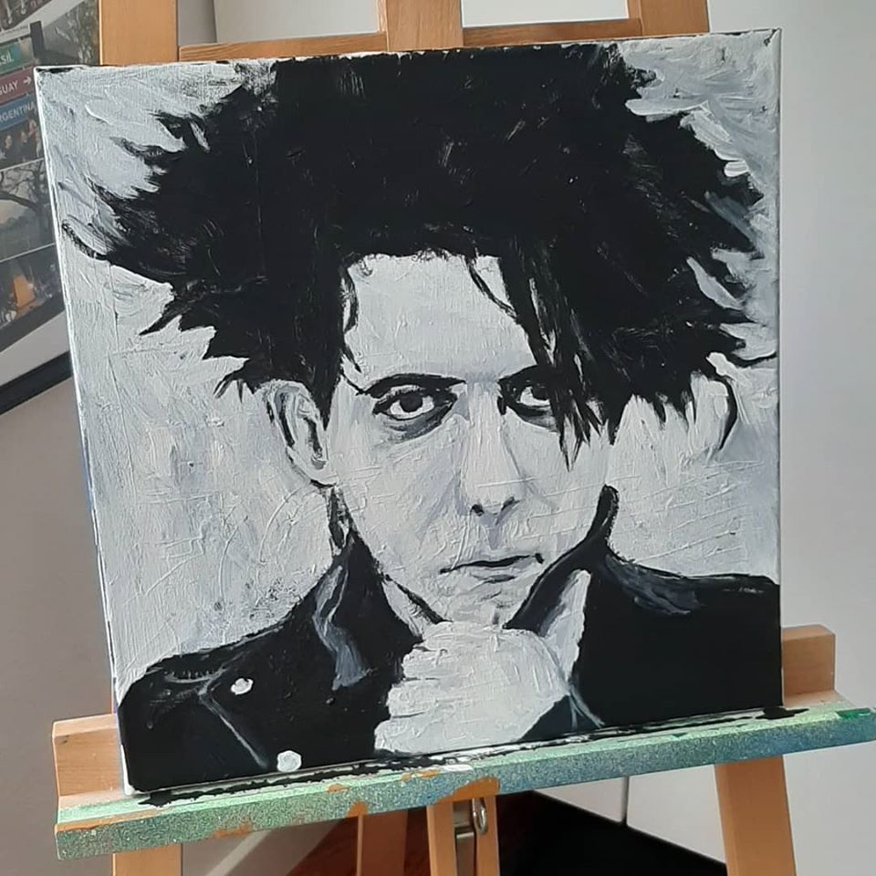 Painting I did of Robert Smith | Scrolller