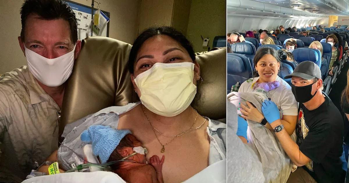 Passengers Rush To Help Woman Who Gave Birth During Flight To Hawaii, Completely Unaware That ...