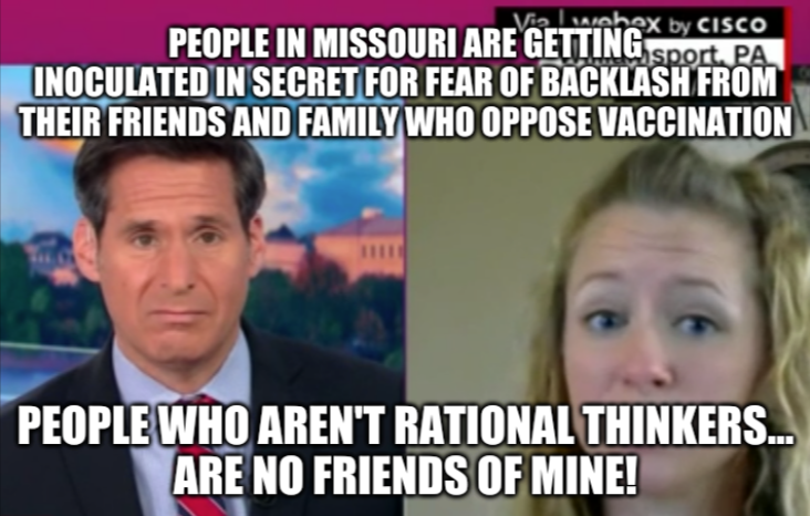 Peer pressure is tough to go against but self preservation should be stronger. | Scrolller