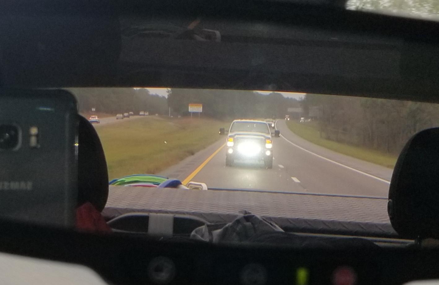 People who drive around with their light bars on the highway. | Scrolller