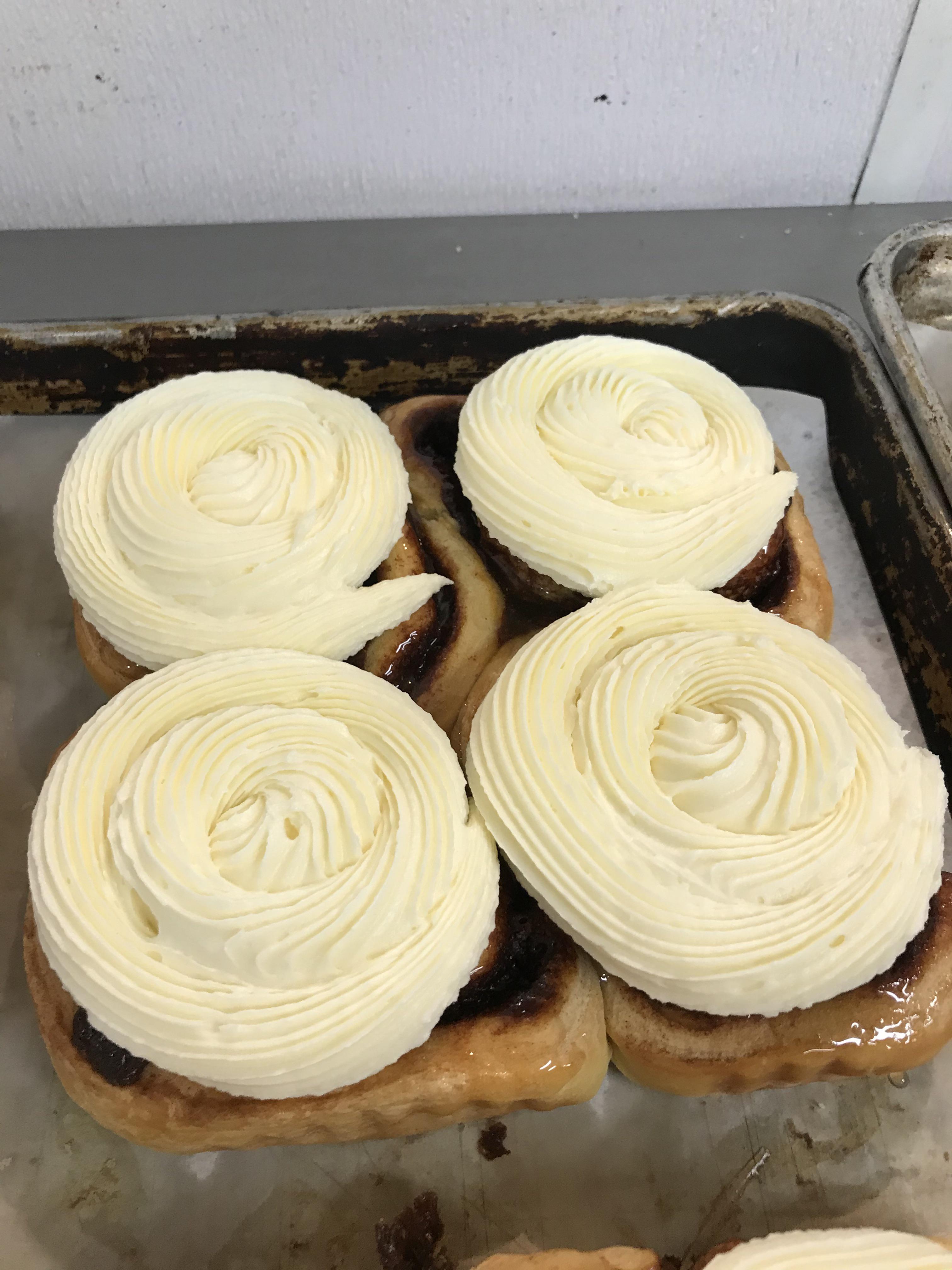 Perfectly Frosted cinnamon rolls I did at work | Scrolller
