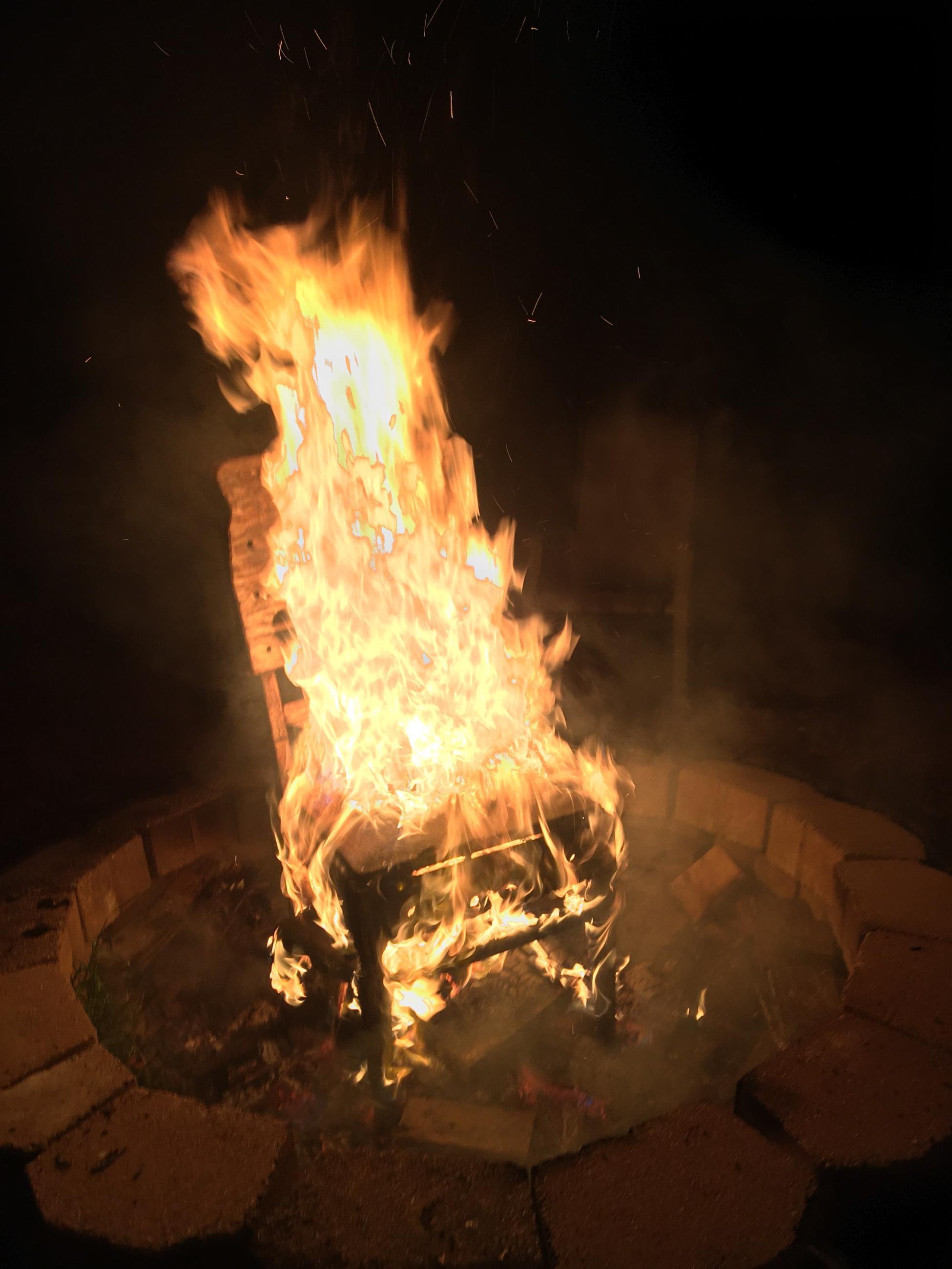 Person burning in a chair? | Scrolller