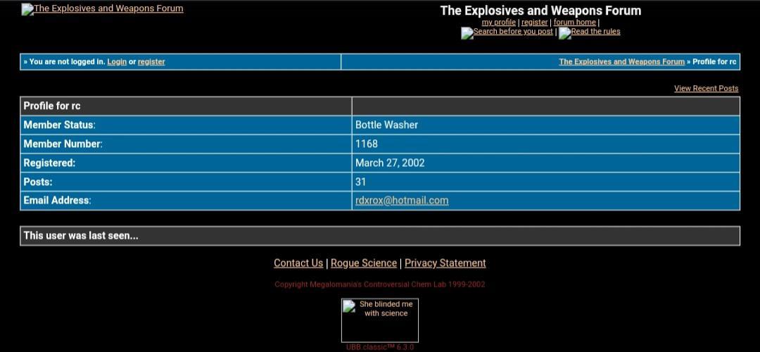 Petri Gerdt's The Weapons and Explosives Forum profile | Scrolller