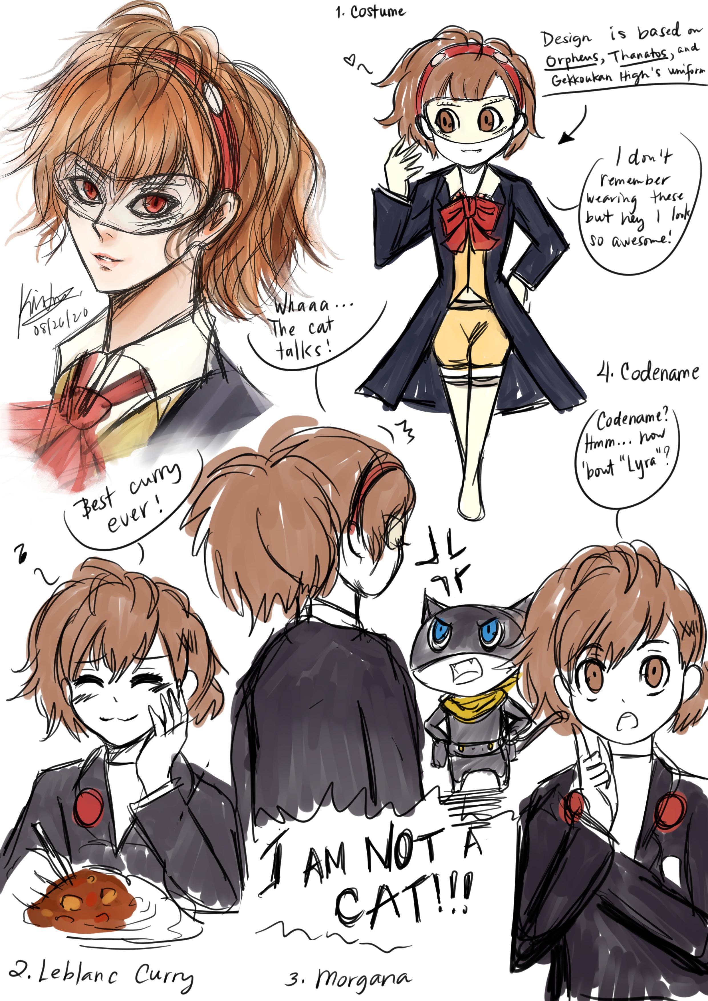 Phantom Thief FeMC Doodles | Scrolller