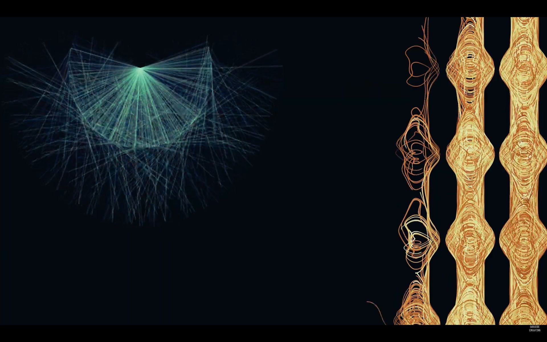 Phase space of 1000 double pendulums | Scrolller