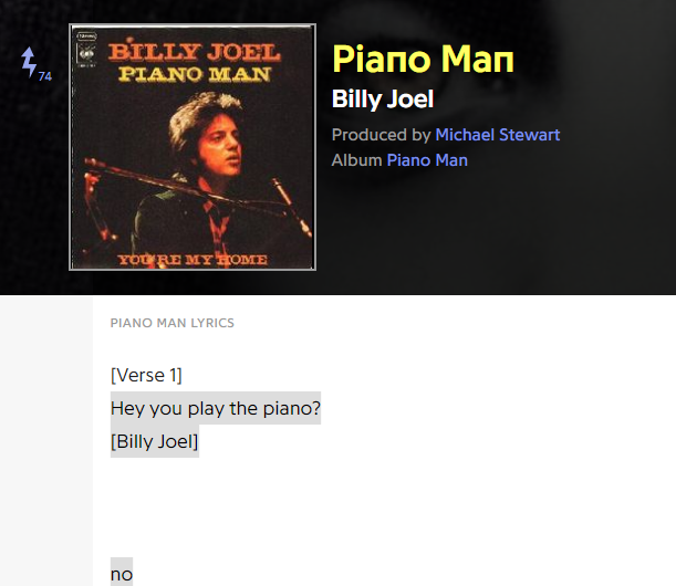 Piano Man - Billy Joel | Scrolller