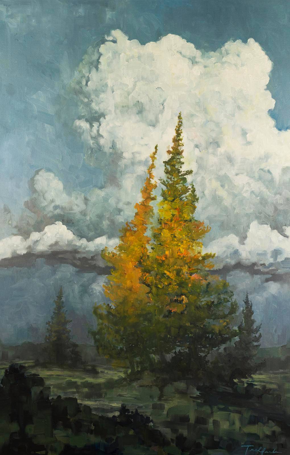 Pine Trees, Me, Oil on Canvas, 2021 | Scrolller