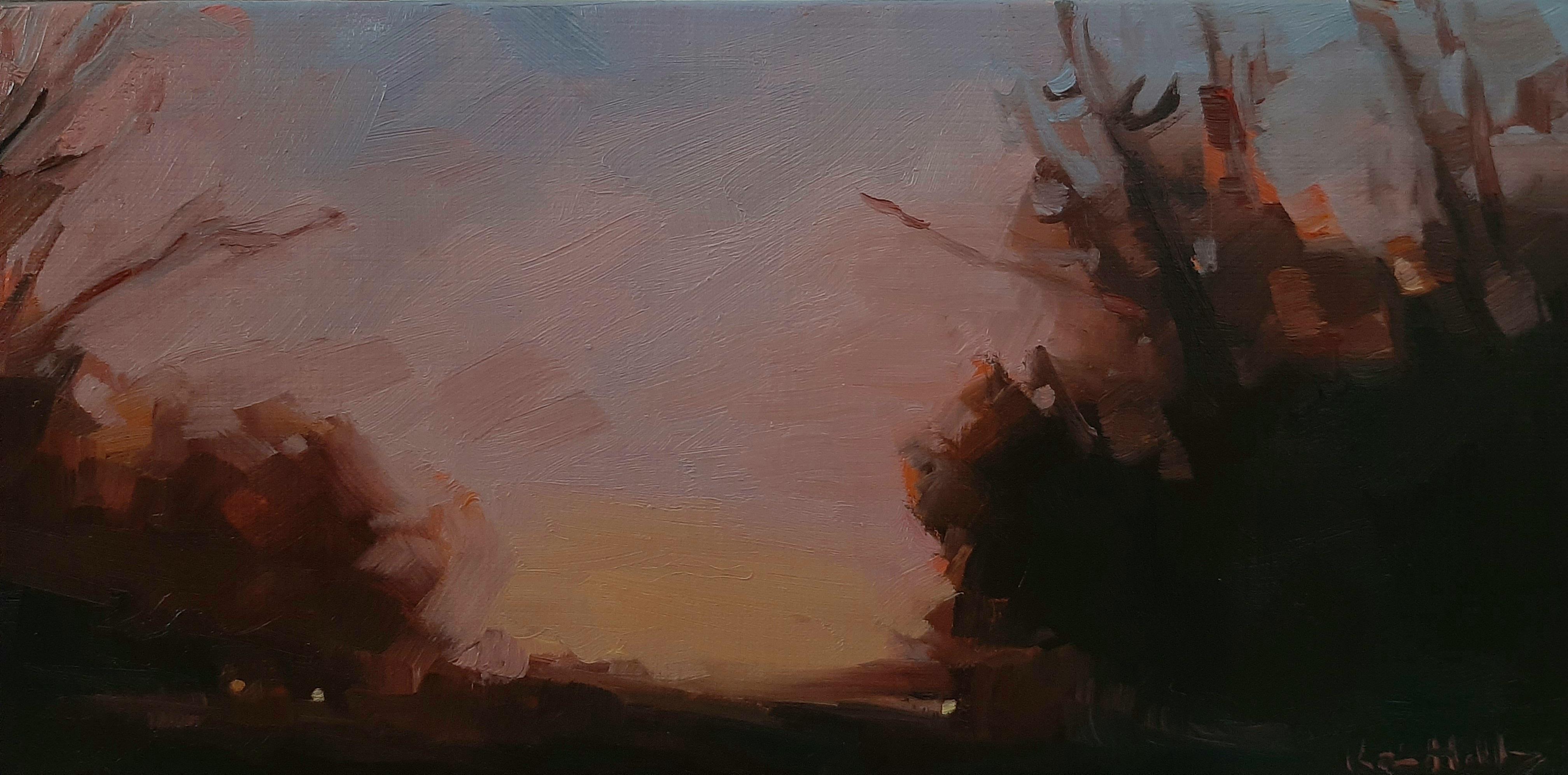Pink dawn, little landscape study | Scrolller