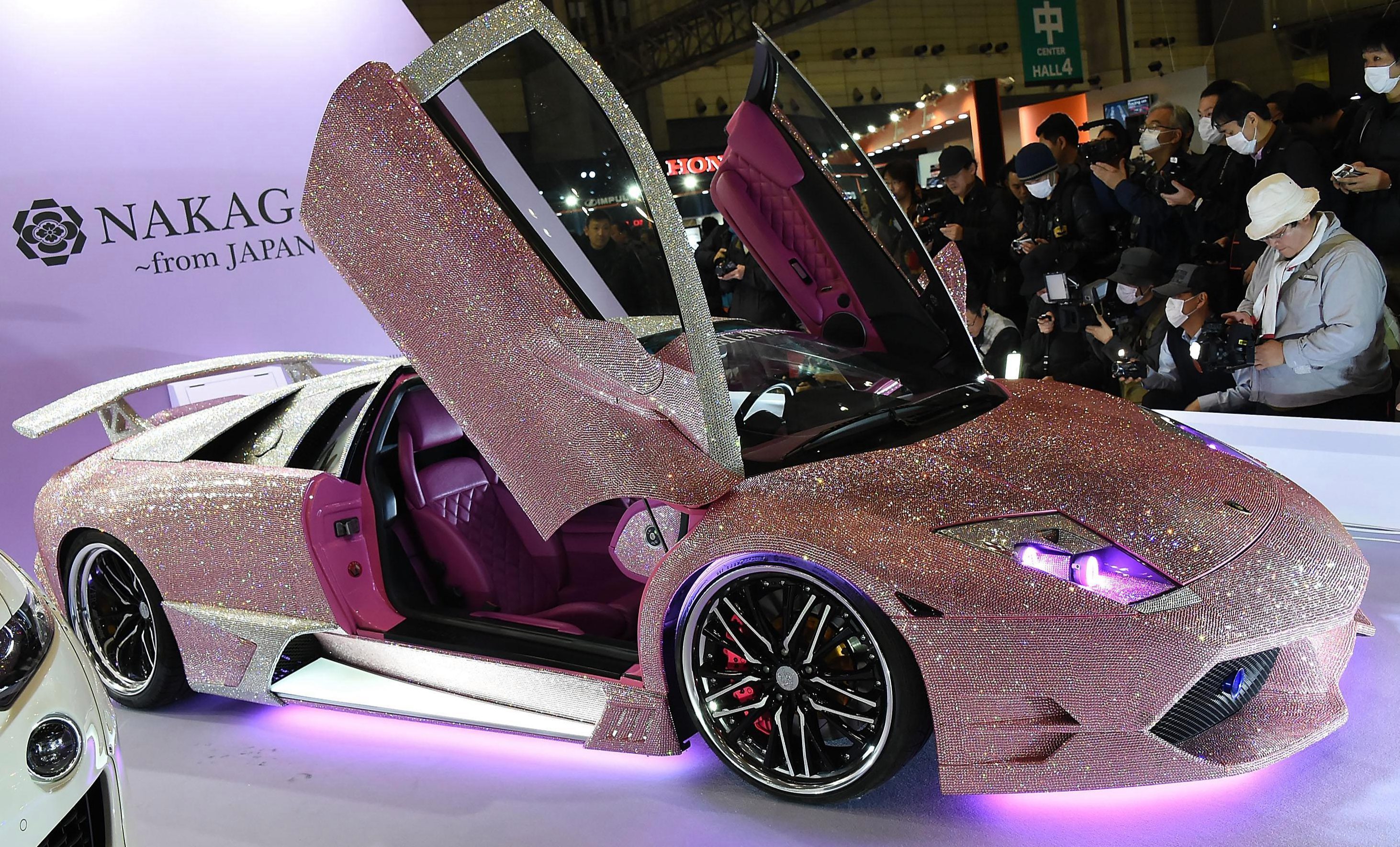 Pink Swarovski crystal-studded Lamborghini | Scrolller