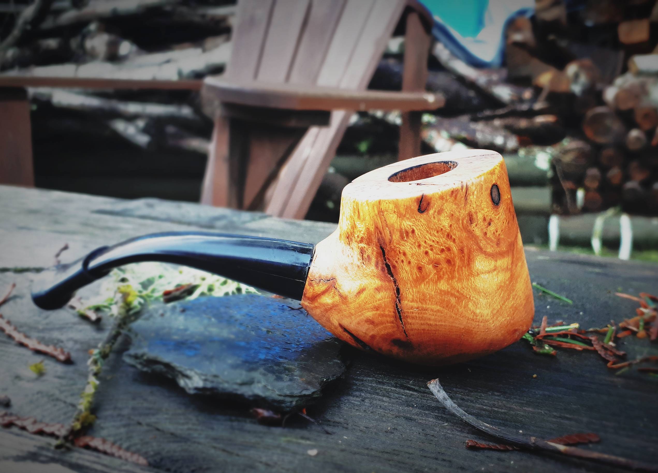 Pipe I made from a downed tree root. | Scrolller