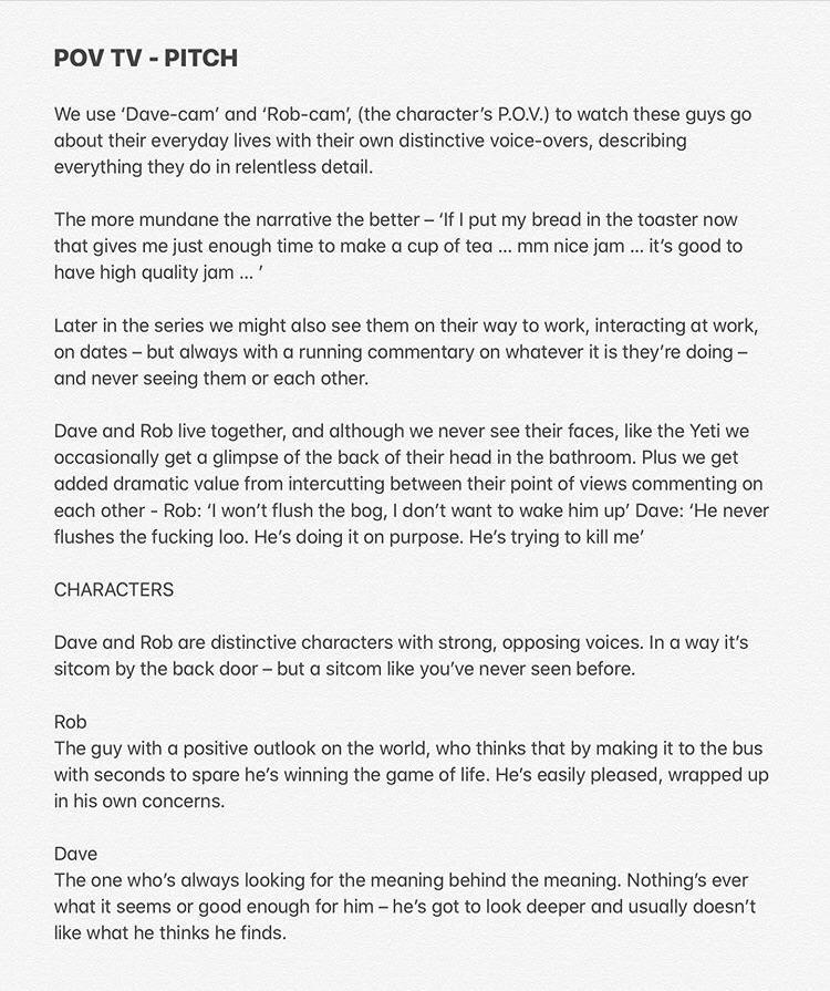 Pitch for Peep Show (2001). Source: @sambaintv on Instagram | Scrolller