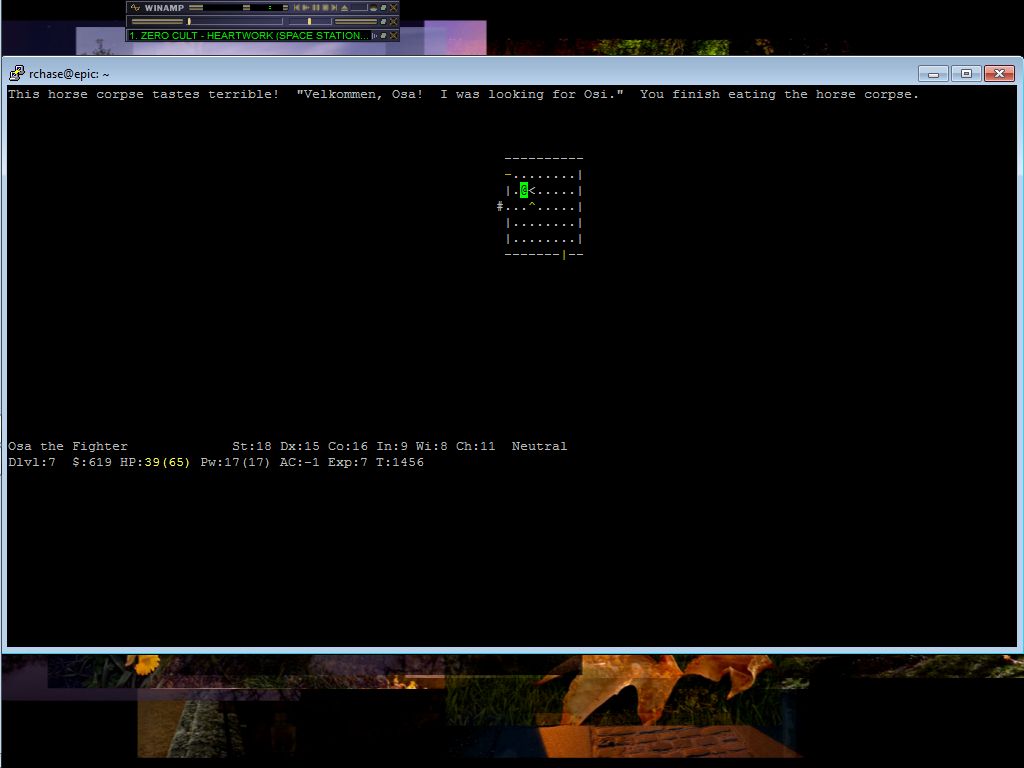Playing along as a Valkyrie named 'Osa', and this message pops up. 'Osi' is my previous game ...