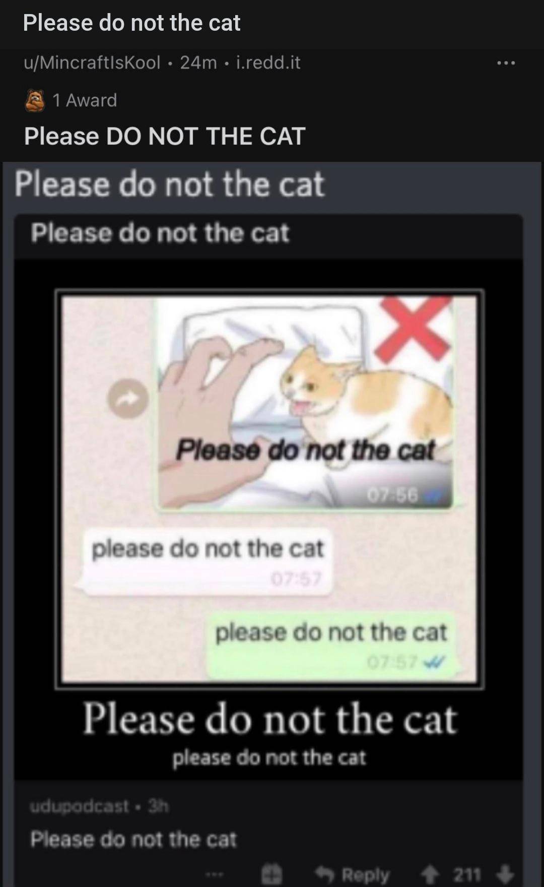 Please do not the cat. | Scrolller