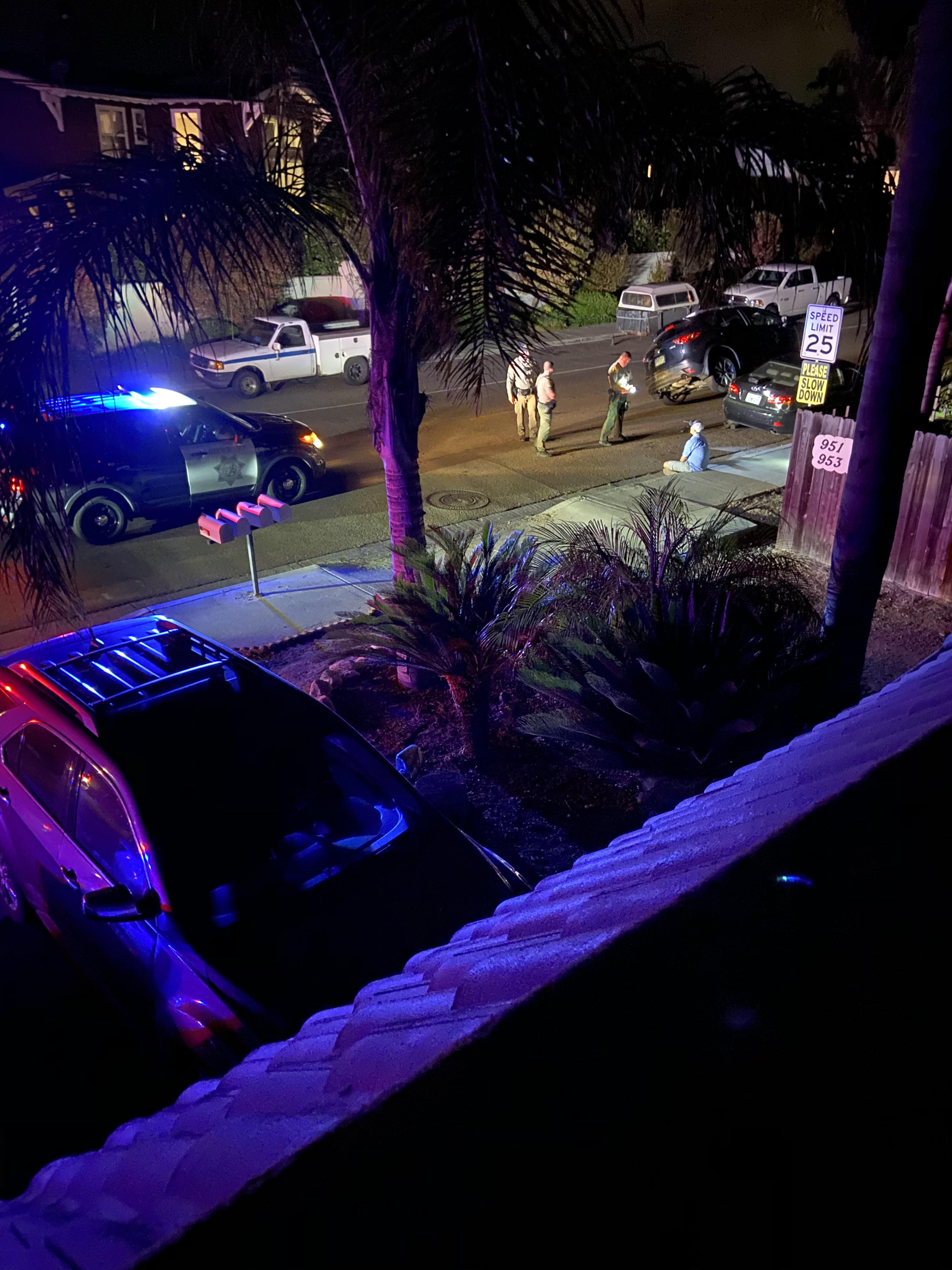 “Please Slow Down” “25mph” Drunk driver monster trucks my car but the irony of the road signs ...