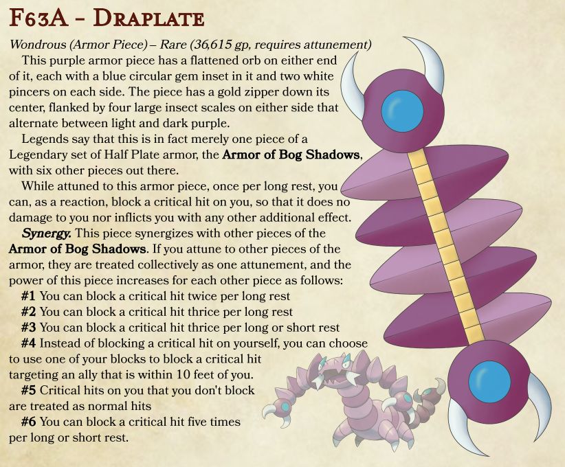Pokémon Inspired Weapons & Items, F63A - Draplate | Scrolller