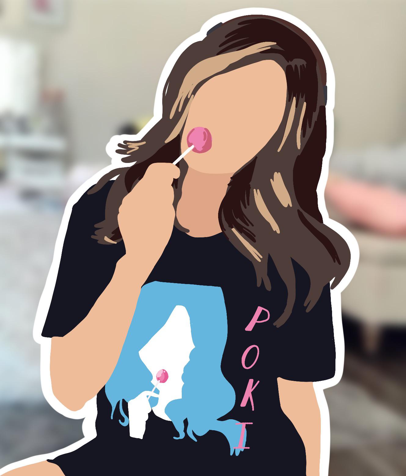 Pokimane, me, procreate, 2021 | Scrolller