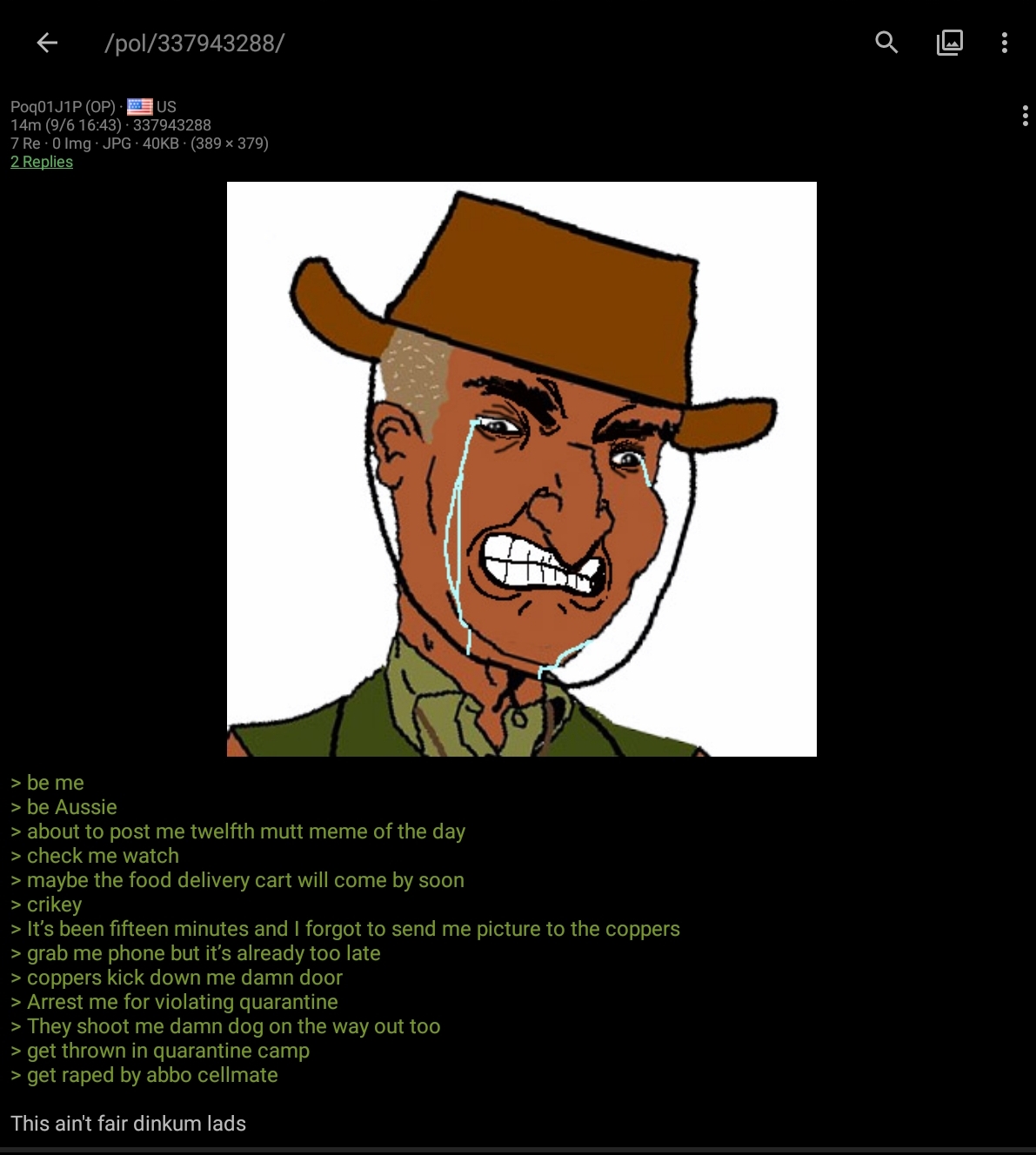 Poor aussie anon | Scrolller