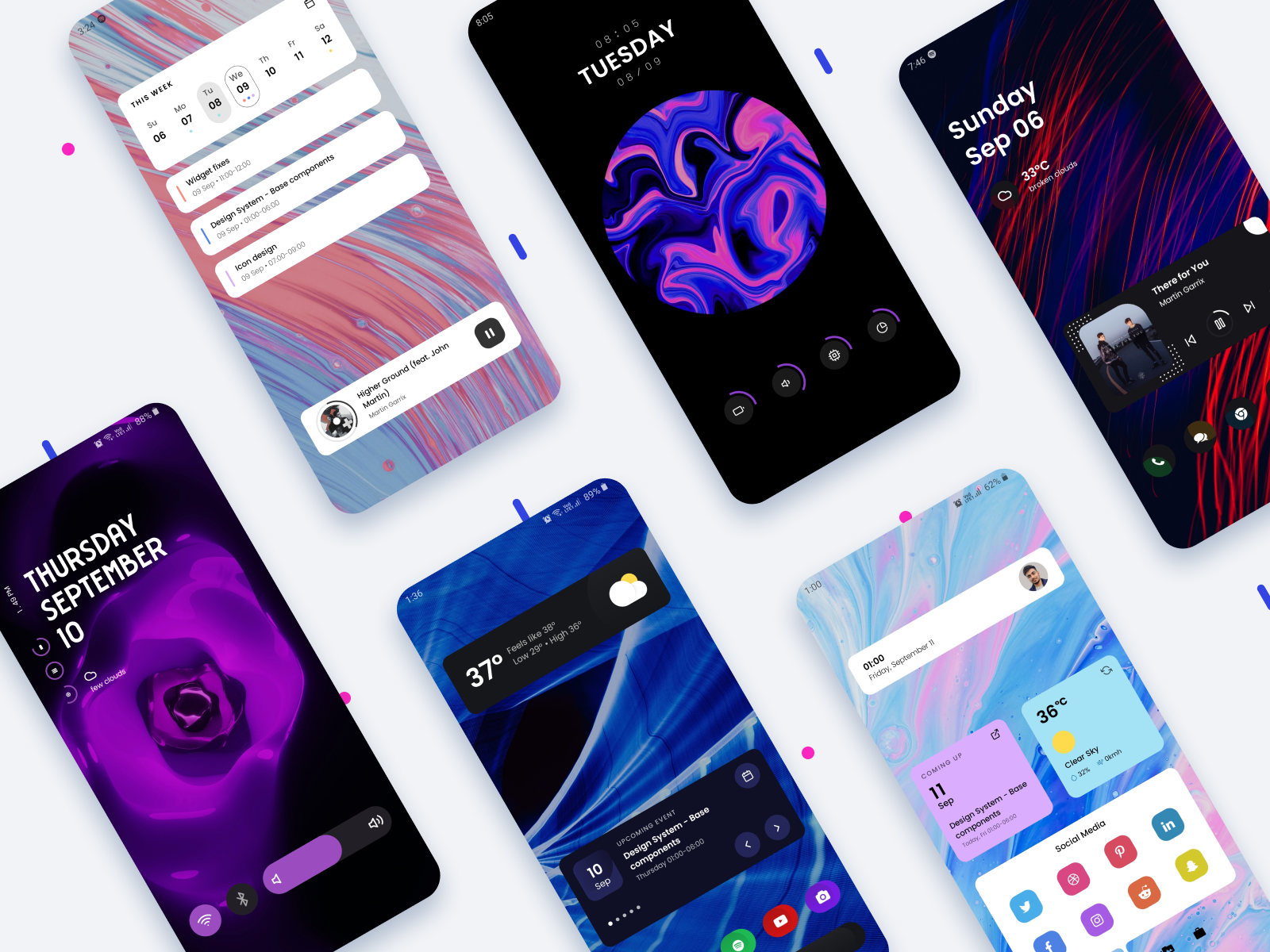 Poppins KWGT. Modern and consistent widgets | Scrolller