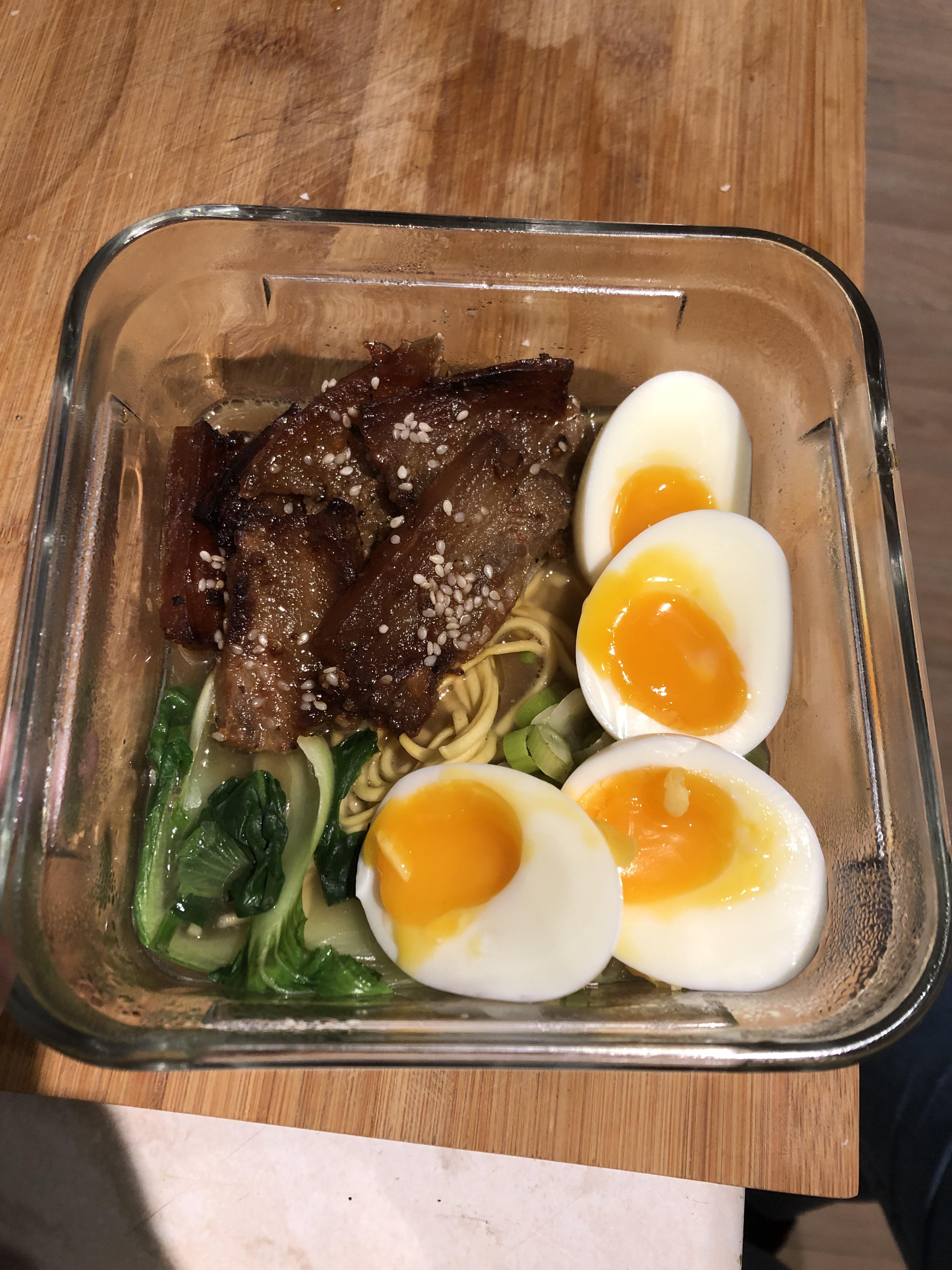 Pork belly ramen with two tasty eggs | Scrolller