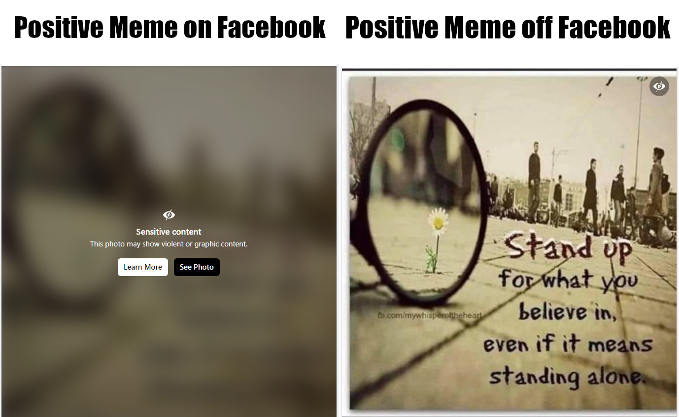 Positive Meme on Facebook, Positive Meme off Facebook | Scrolller