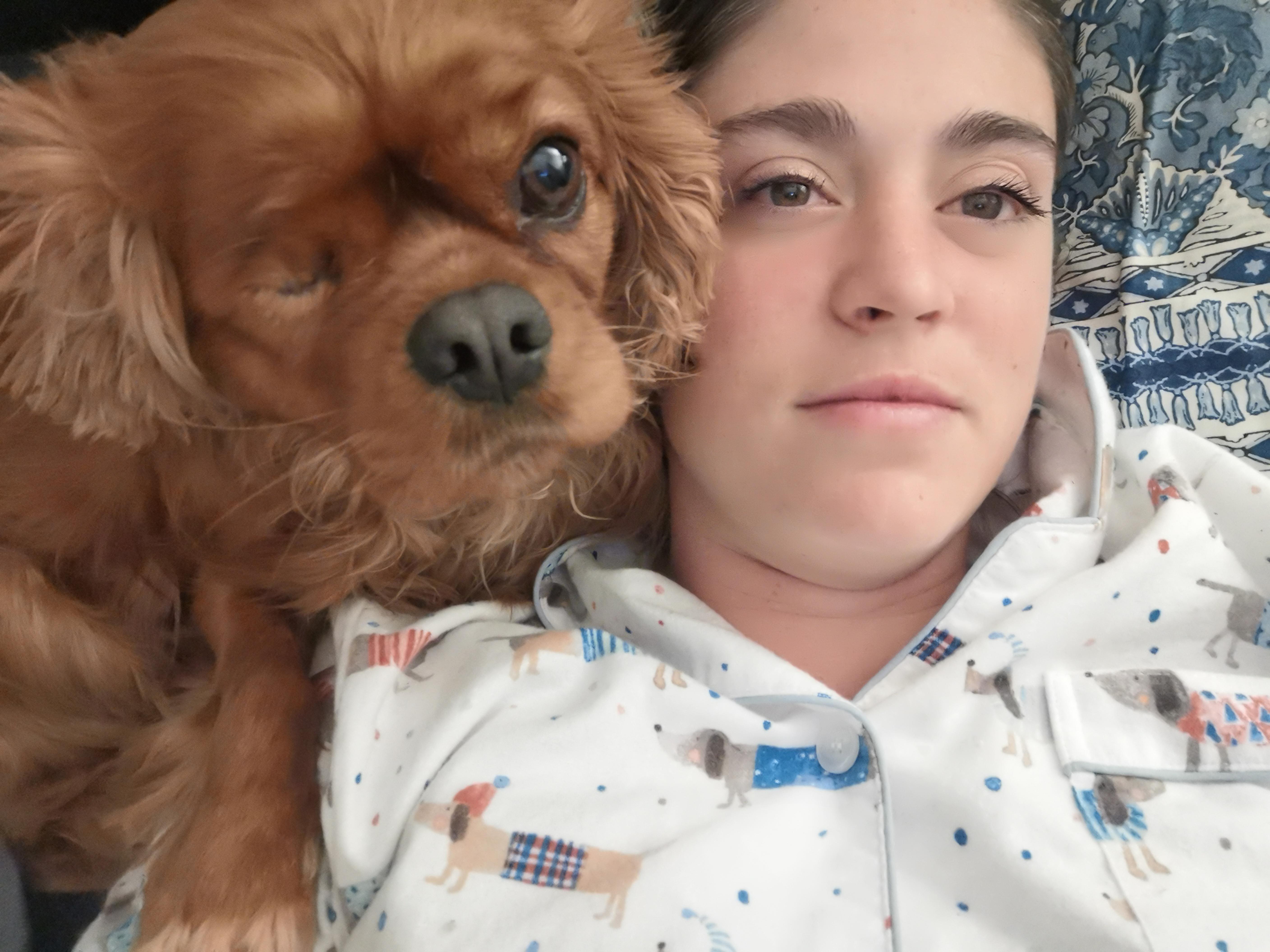 Possessive pupper....she sleeps here every night | Scrolller