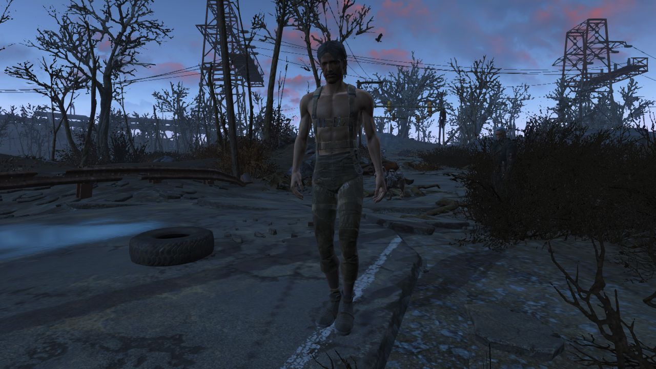 Post-apocalyptic boomer shows up at pride in his kink attire. (2287, colorized) | Scrolller