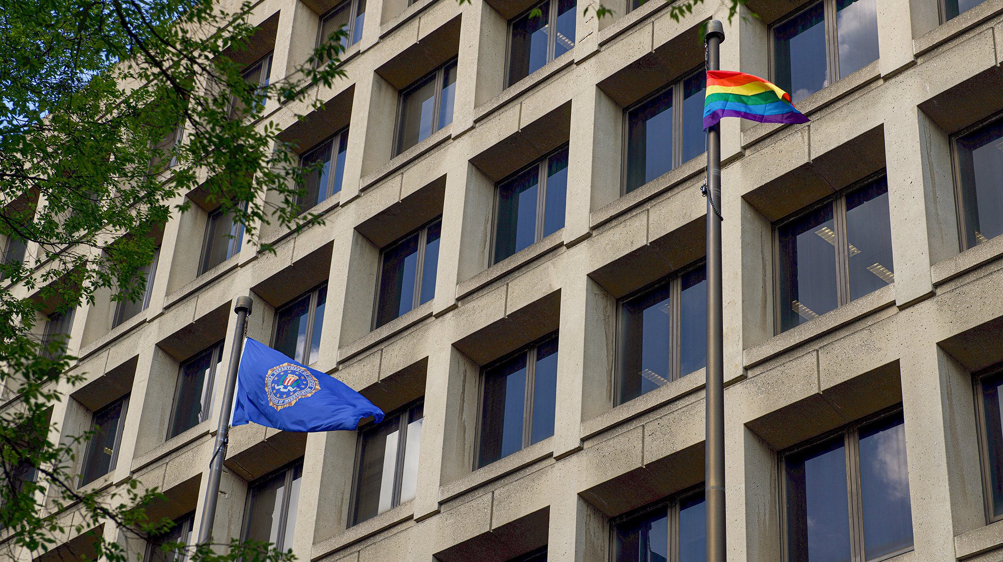 Pride flag flies in front of FBI headquarters 🏳️‍🌈 | Scrolller